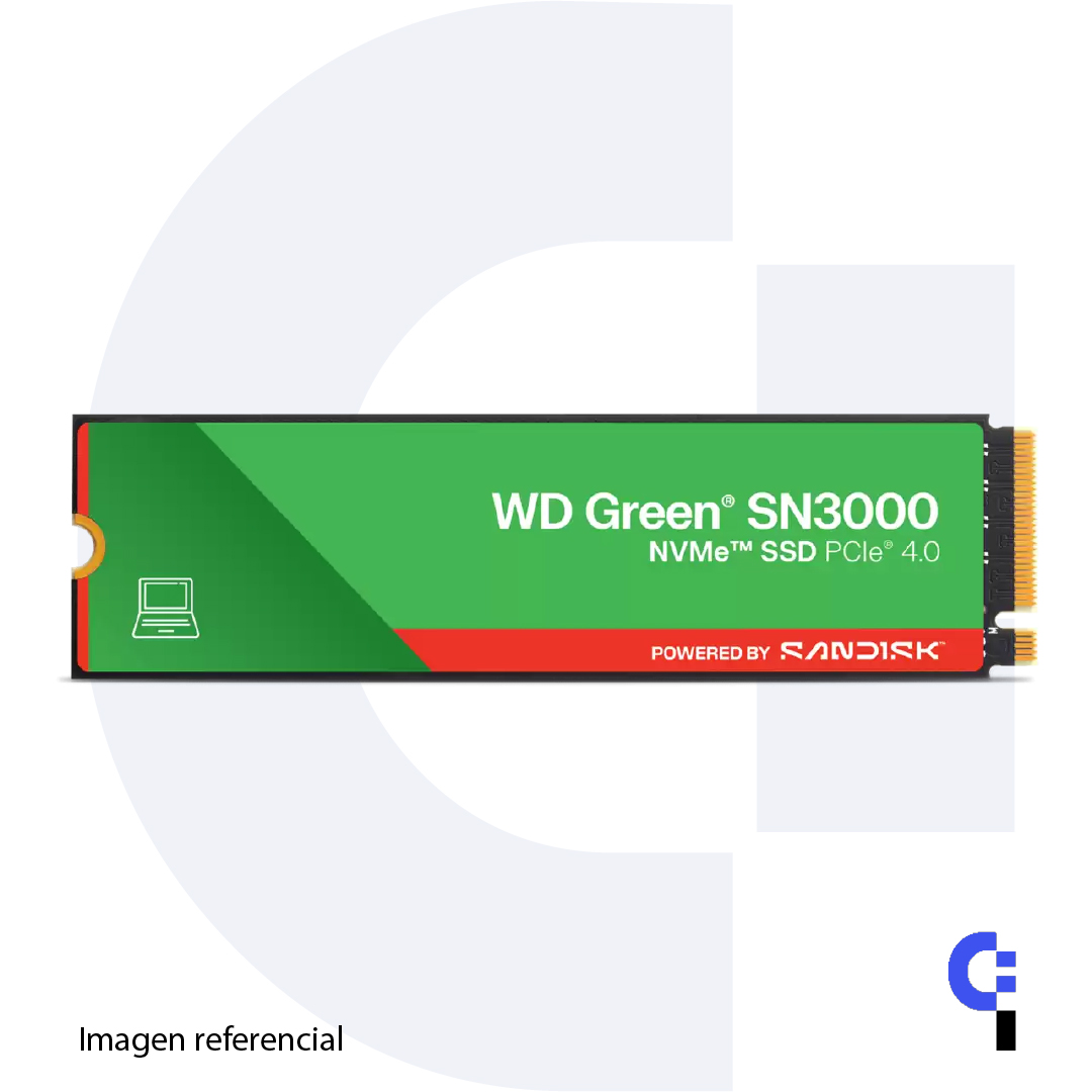 SSD M.2 1TB WESTERN DIGITAL GREEN SN3000 NVMe (P.N.: WDS100T4G0E) – Maqtech